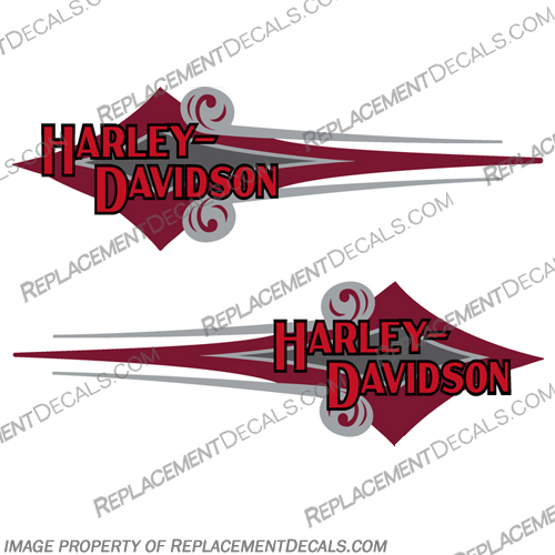 Harley-Davidson Heritage Softail FLSTC (Set of 2) Burgundy / Red / Silver