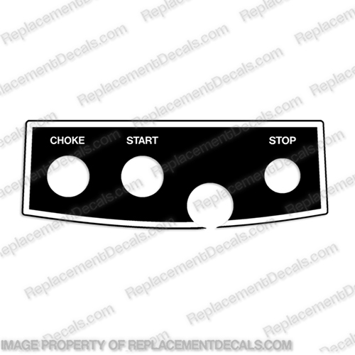 Evinrude Electric Start Control Decal