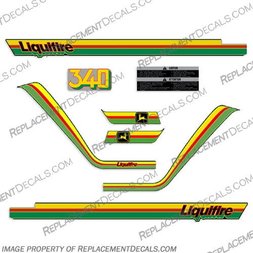 John Deere 340 Liquifire Snowmobile Decals 1978