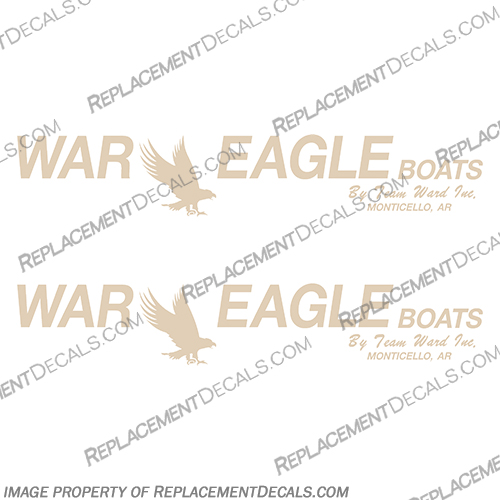 War Eagle Boats by Team Ward Inc Boat Decals - 1-Color (Set of 2)
